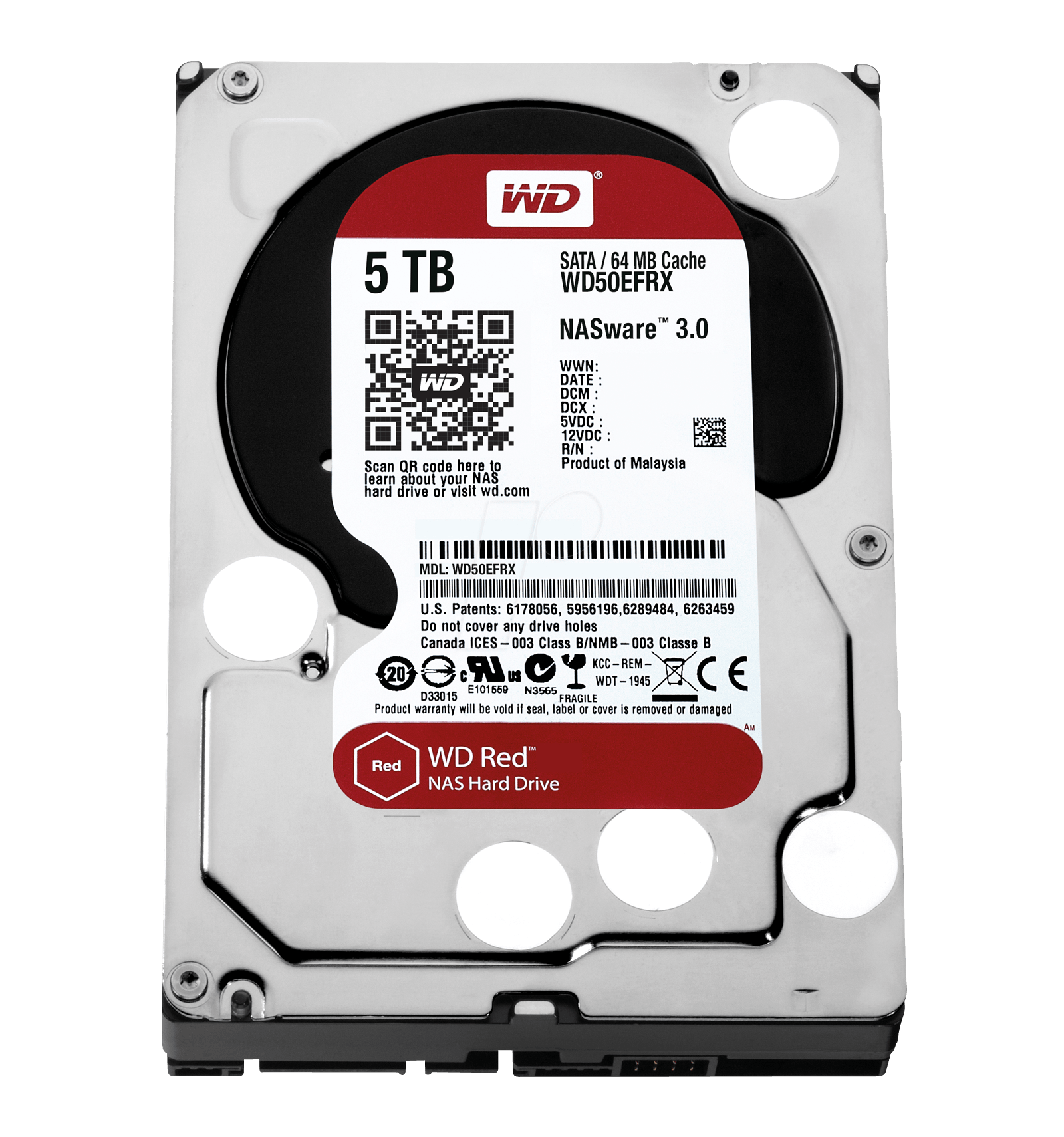Disque dur 5 To 3,5" RED sata3 IntelliPower WD50EFRX Western Digit ...